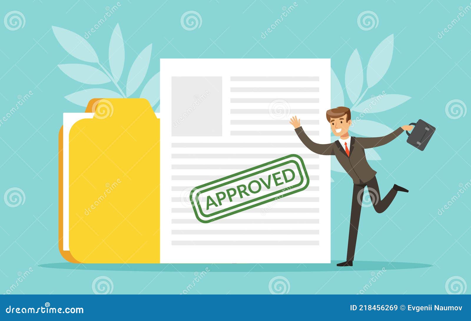 Job Application Approved, Happy Businessman Accepted To Work Vector ...
