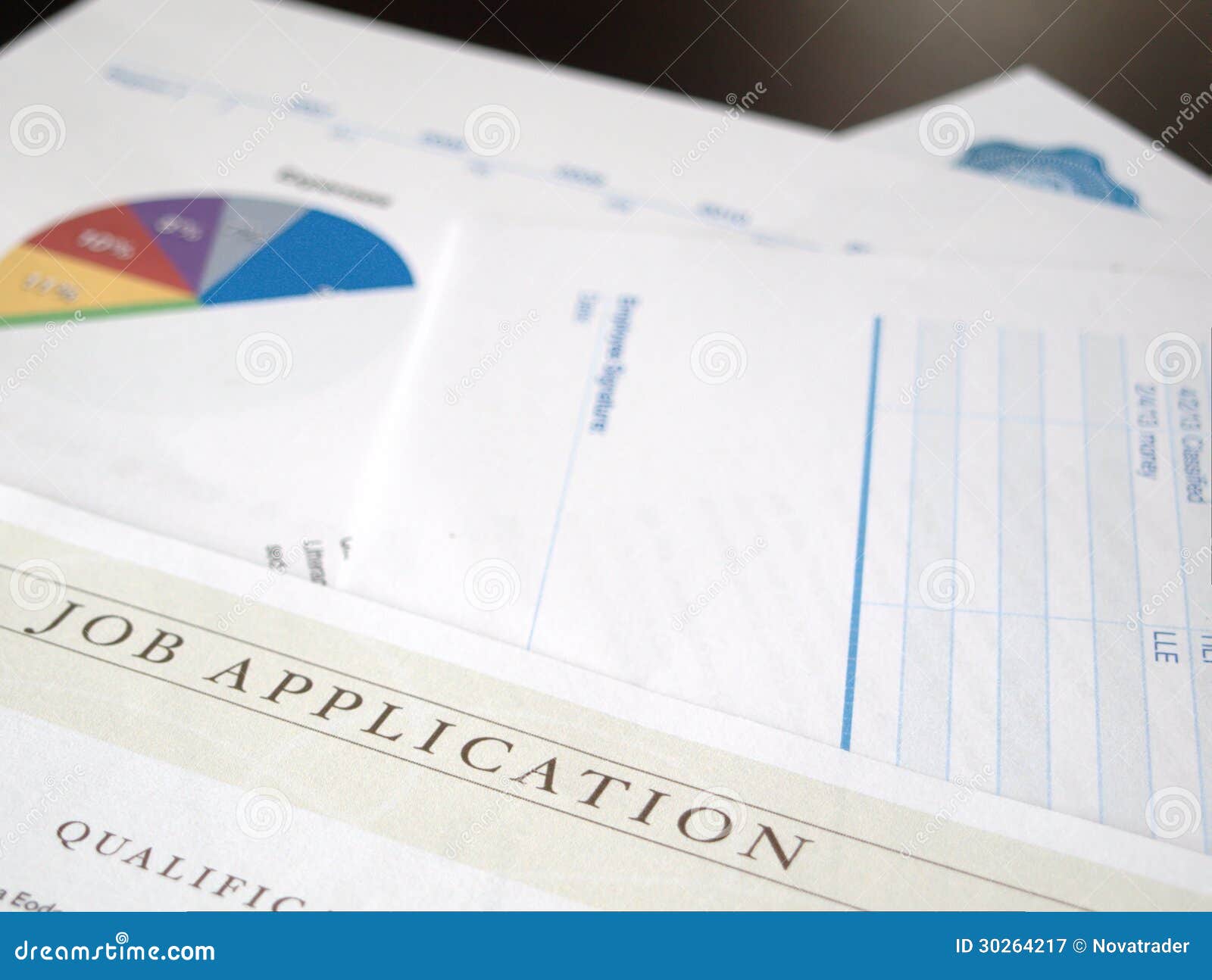 Job Application and Documents Stock Image - Image of file, company ...