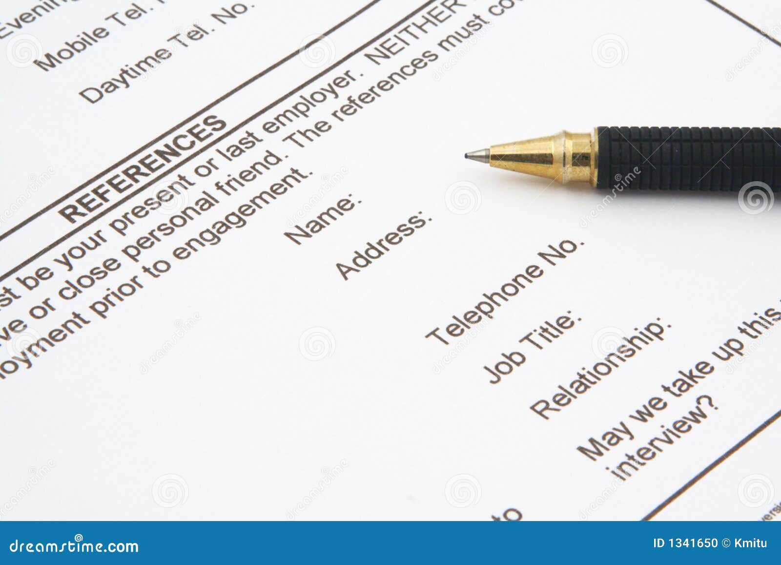 Job application form stock photo. Image of employment - 1341650