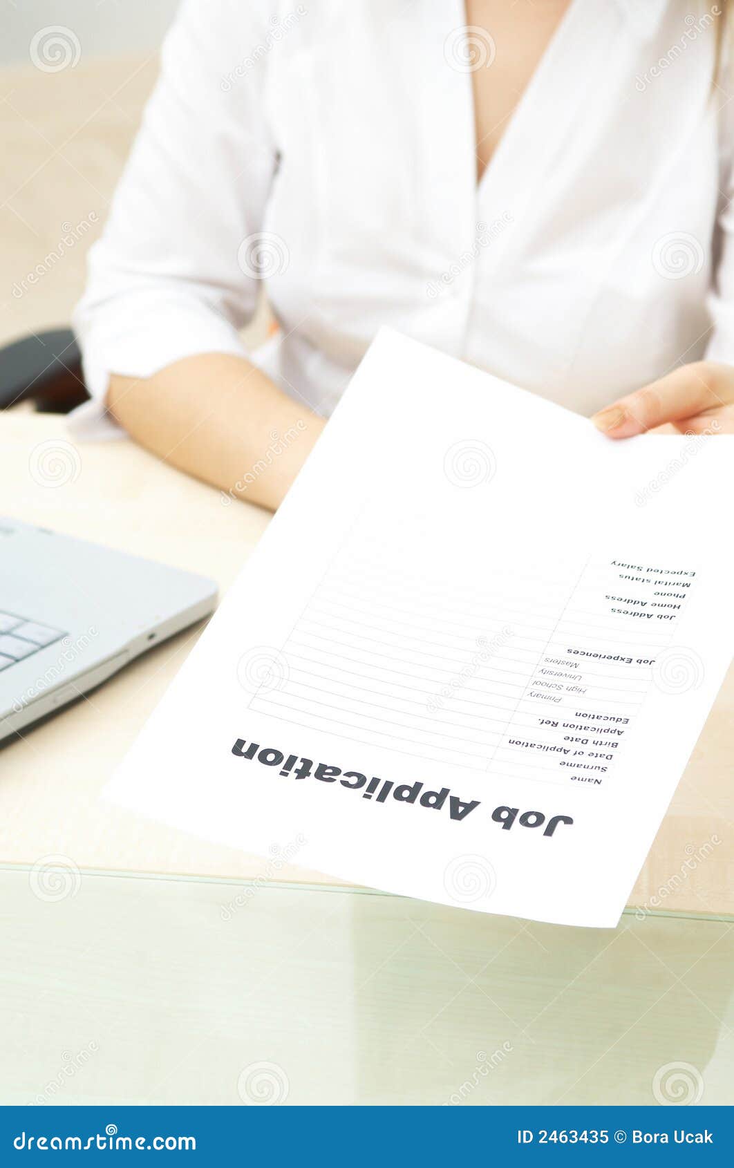 Job application form stock image. Image of worker, management - 2463435