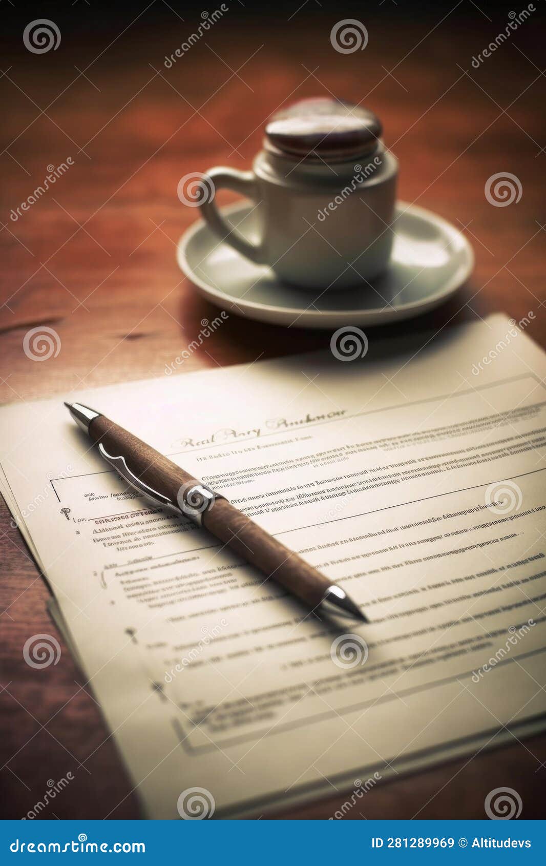 Job Application Form and Pen on a Table Stock Image - Image of ...