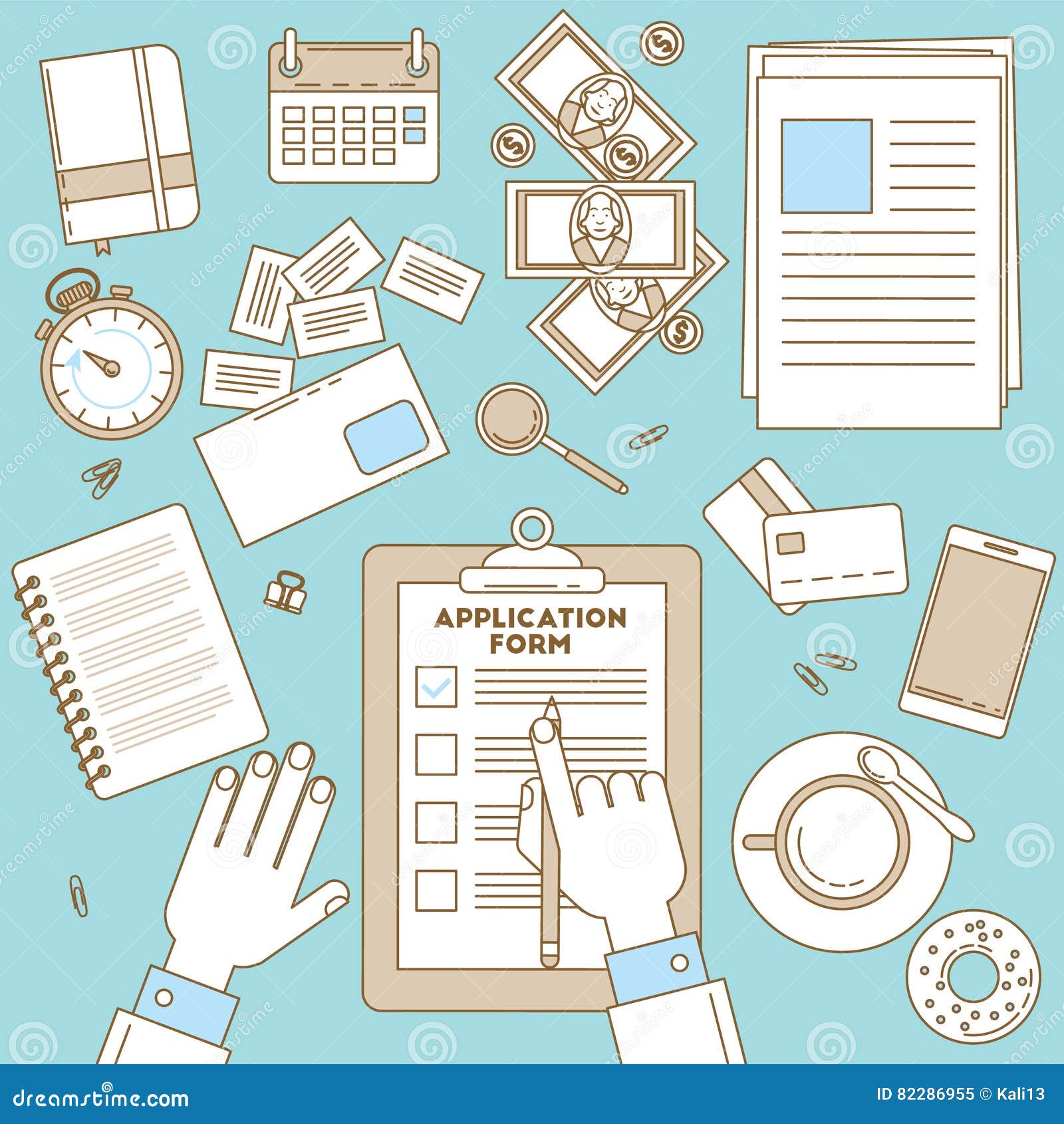 Job application form stock illustration. Illustration of hiring - 82286955