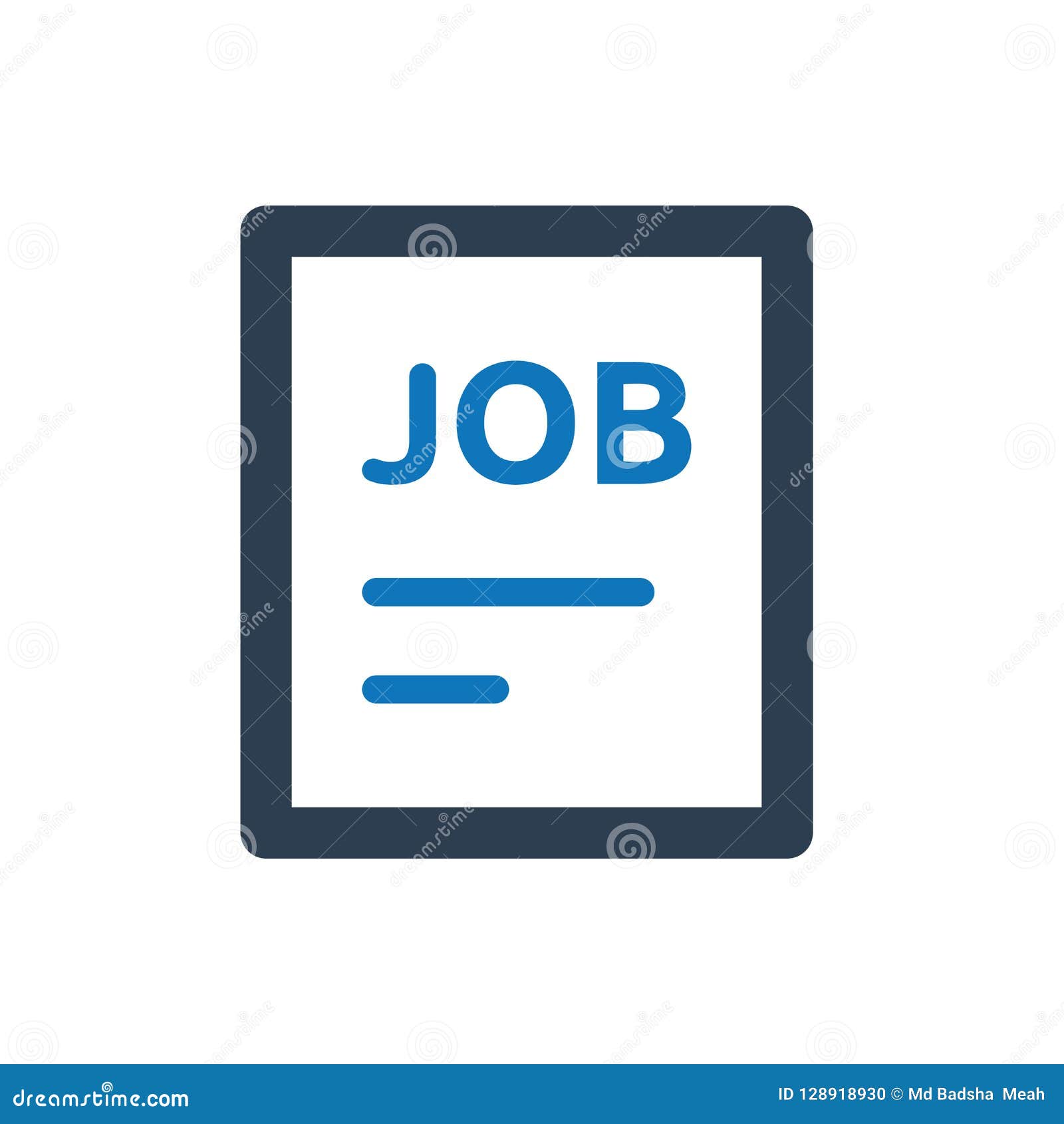 Job Application Icon stock vector. Illustration of curriculum - 128918930