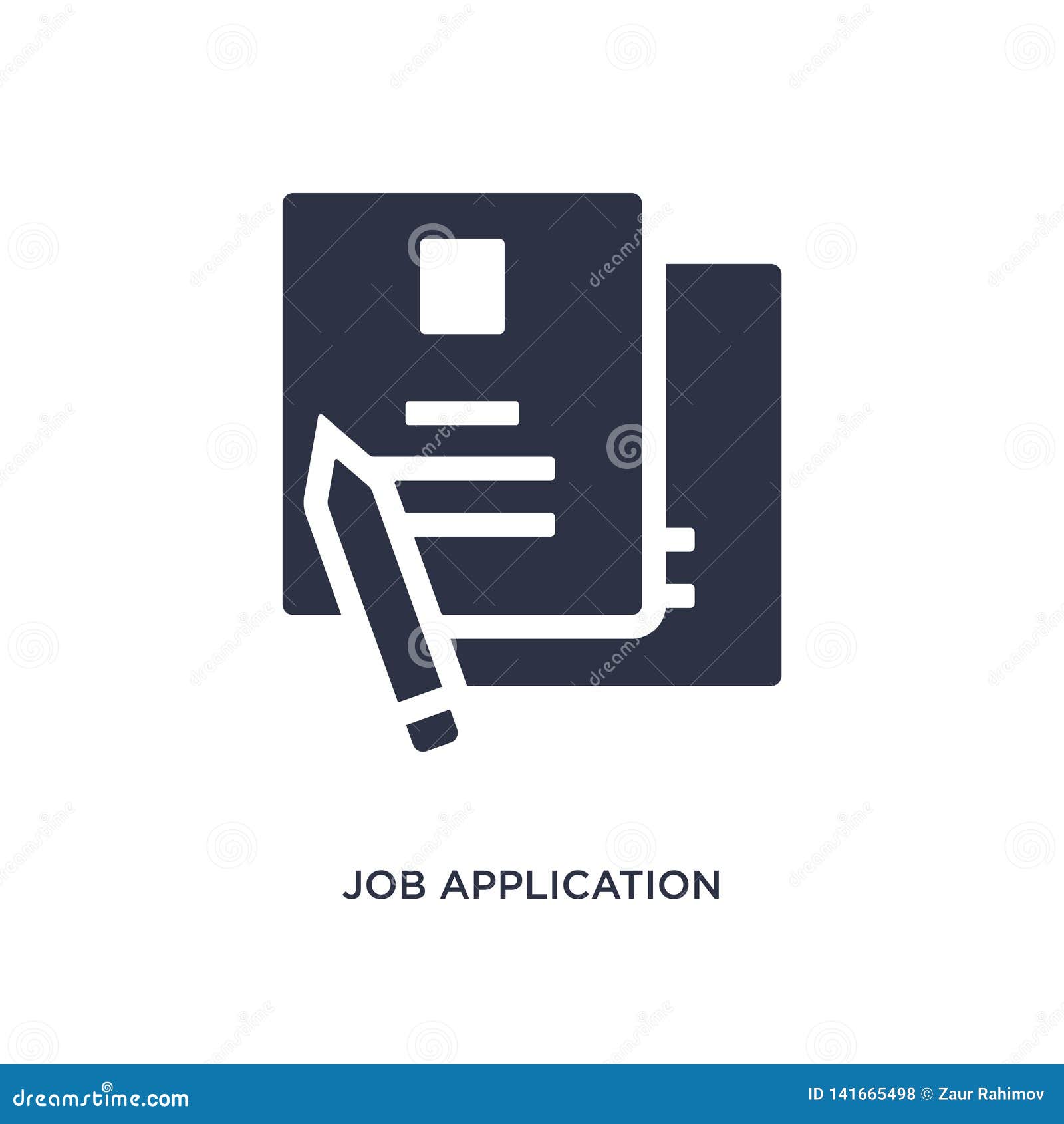 Job Application Icon on White Background. Simple Element Illustration ...