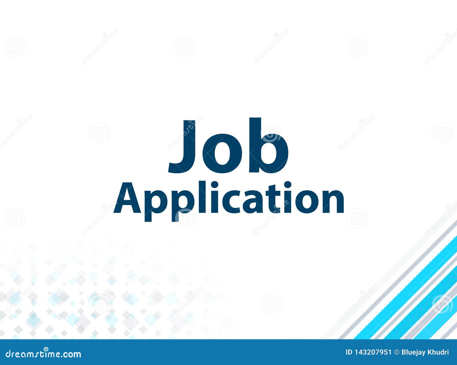 Job Application Modern Flat Design Blue Abstract Background Stock ...