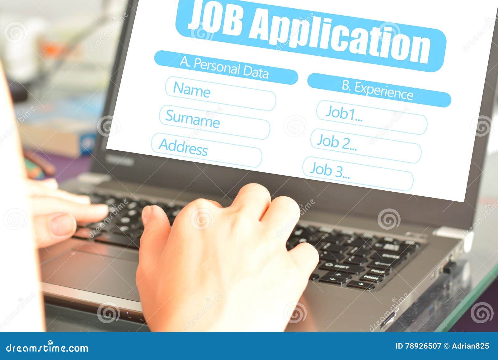 Job Application Online Platform To Search for a New Work Place Stock ...