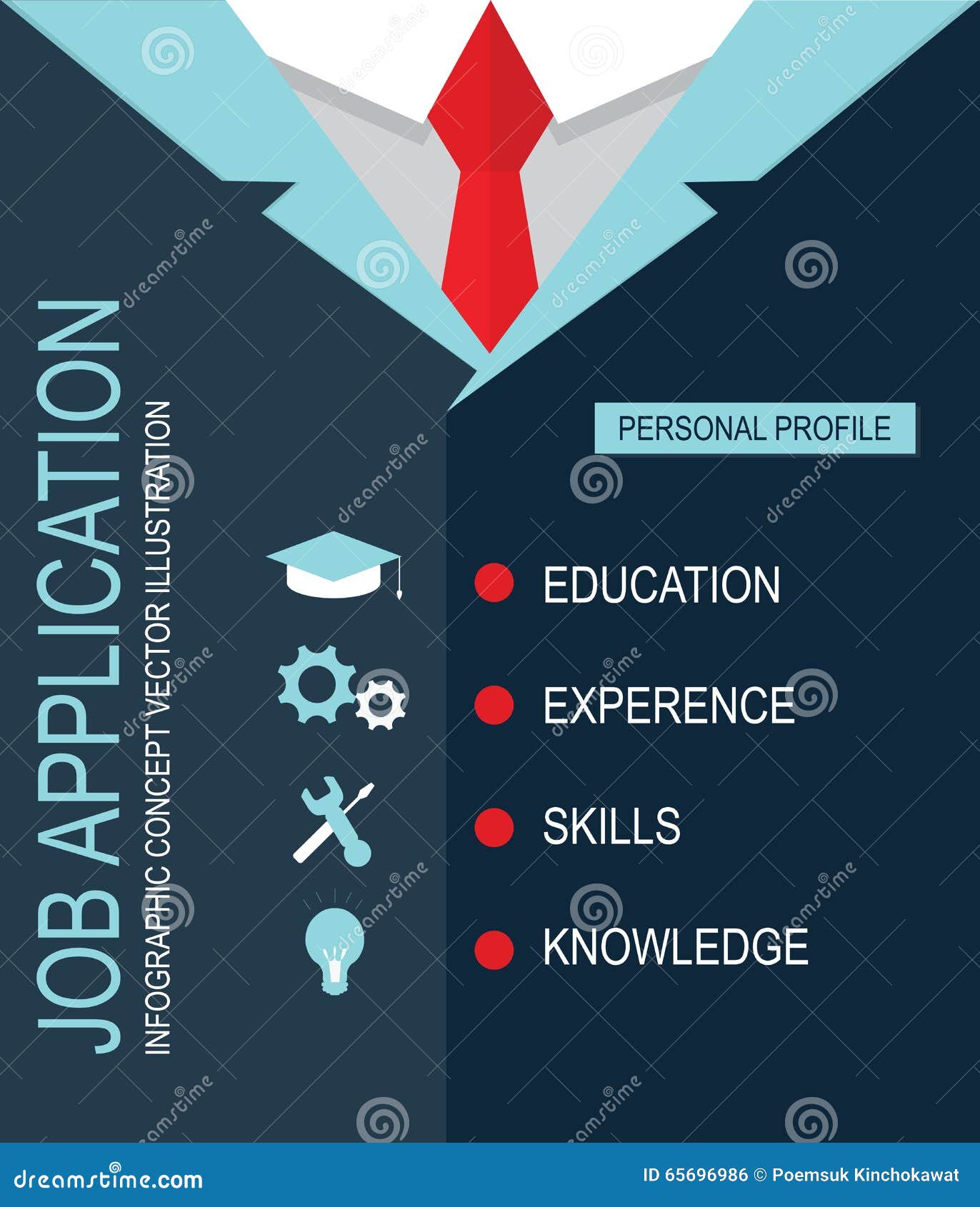 Job Application Personal Profile. Stock Vector - Illustration of ...