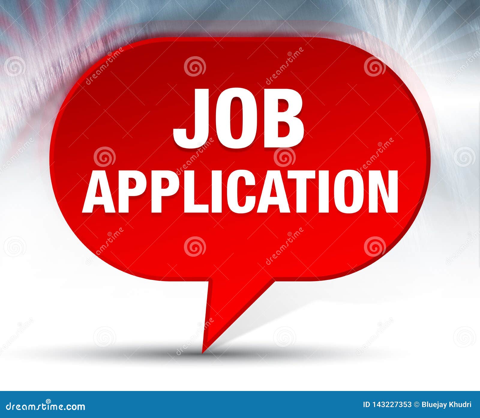 Job Application Red Bubble Background Stock Illustration - Illustration ...