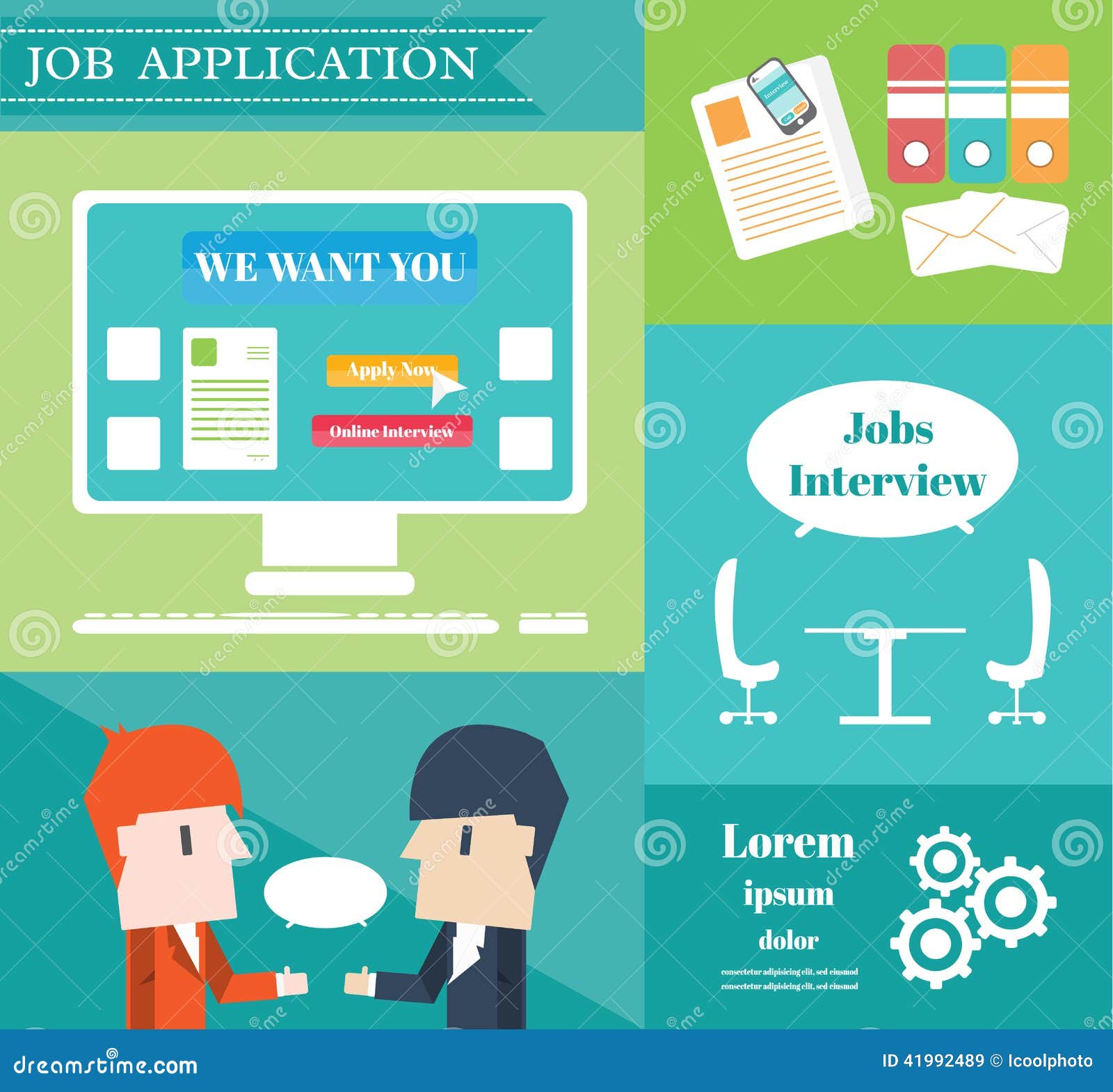 Job Application stock vector. Illustration of interview - 41992489