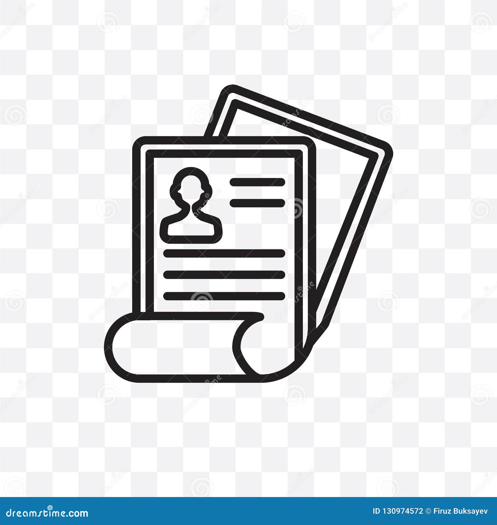 Job Application Vector Linear Icon Isolated on Transparent Background ...