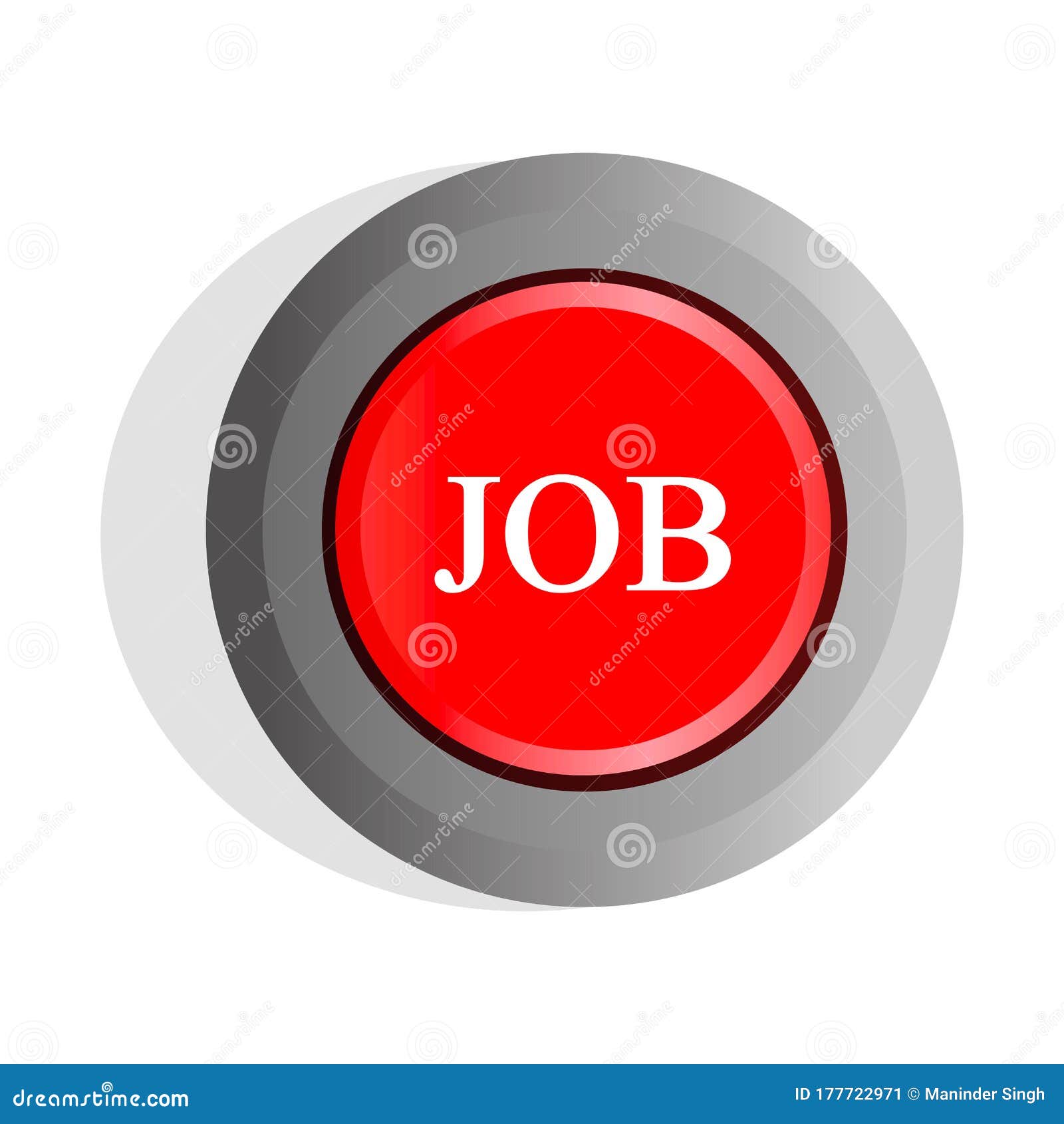 Job Button. stock illustration. Illustration of home - 177722971