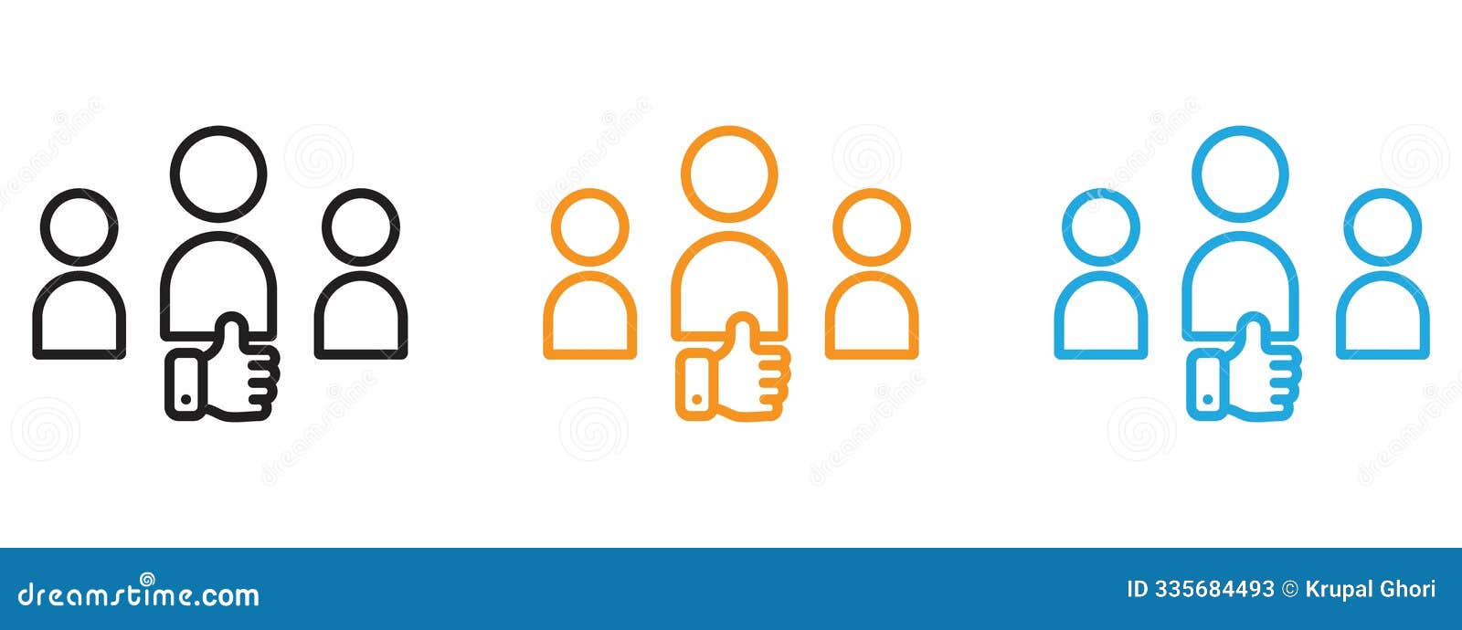 Job Candidate Icon Thin Line Illustration Set Stock Vector ...