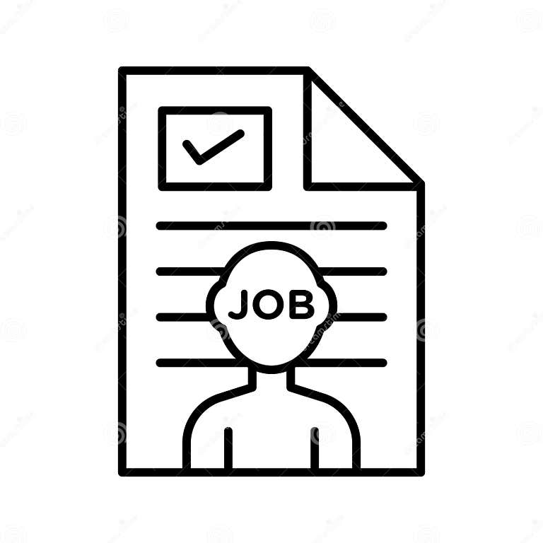 Job candidate icon stock vector. Illustration of application - 330821875