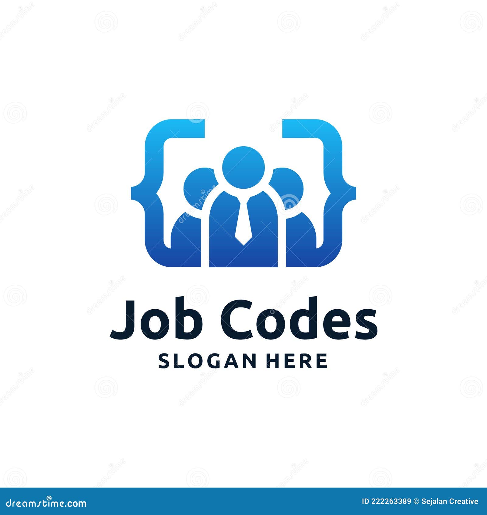 Job Code Logo Template Design Stock Vector - Illustration of coder ...