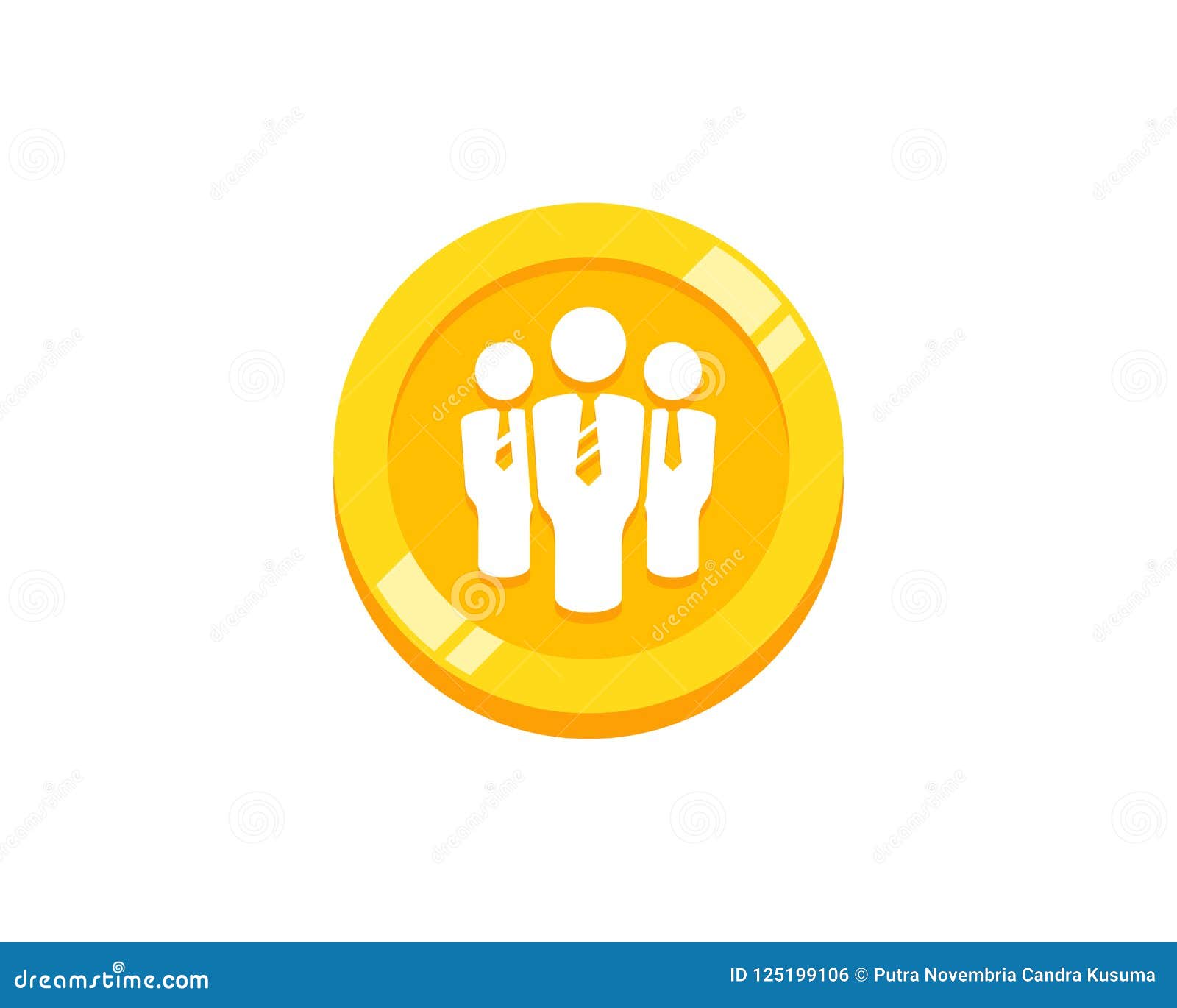 Job Coin Logo Icon Design stock vector. Illustration of branding ...
