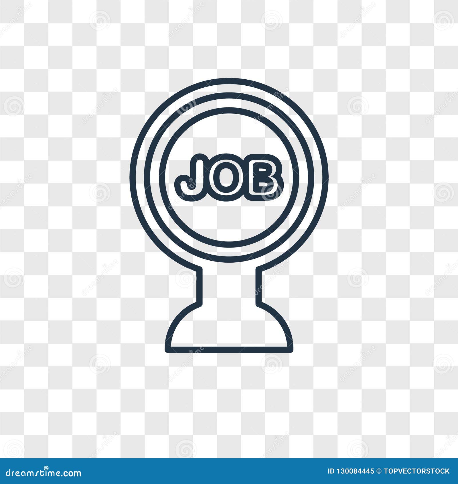 Job Concept Vector Linear Icon Isolated on Transparent Background, Job ...
