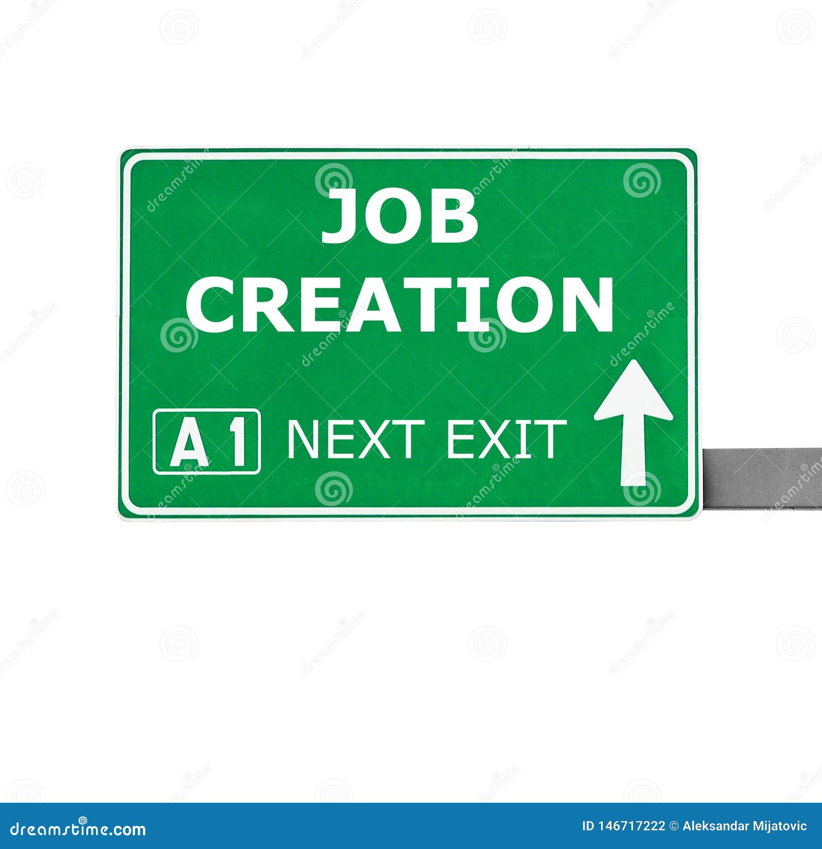 JOB CREATION Road Sign Isolated on White Stock Photo - Image of concept ...