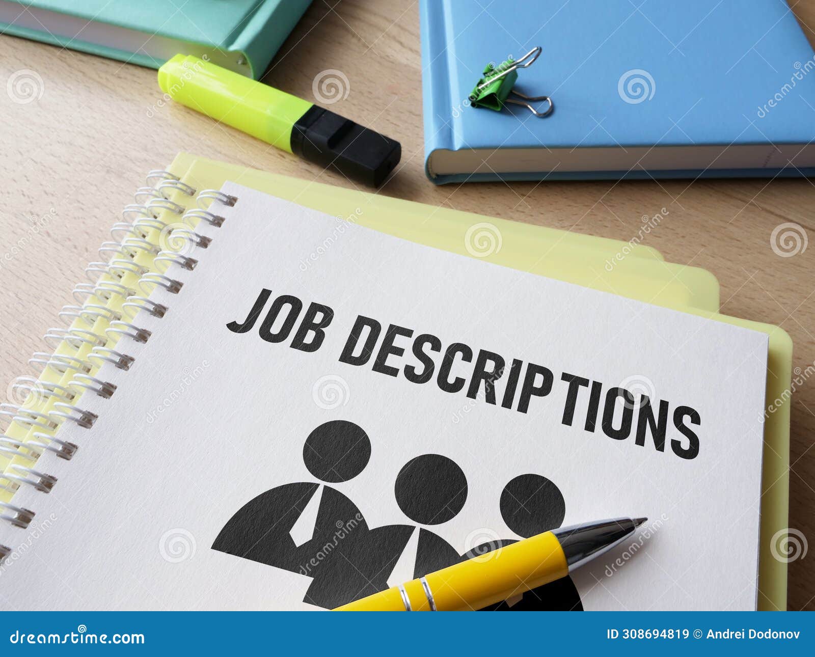 Job Descriptions are Shown Using the Text in the Book Stock Image ...