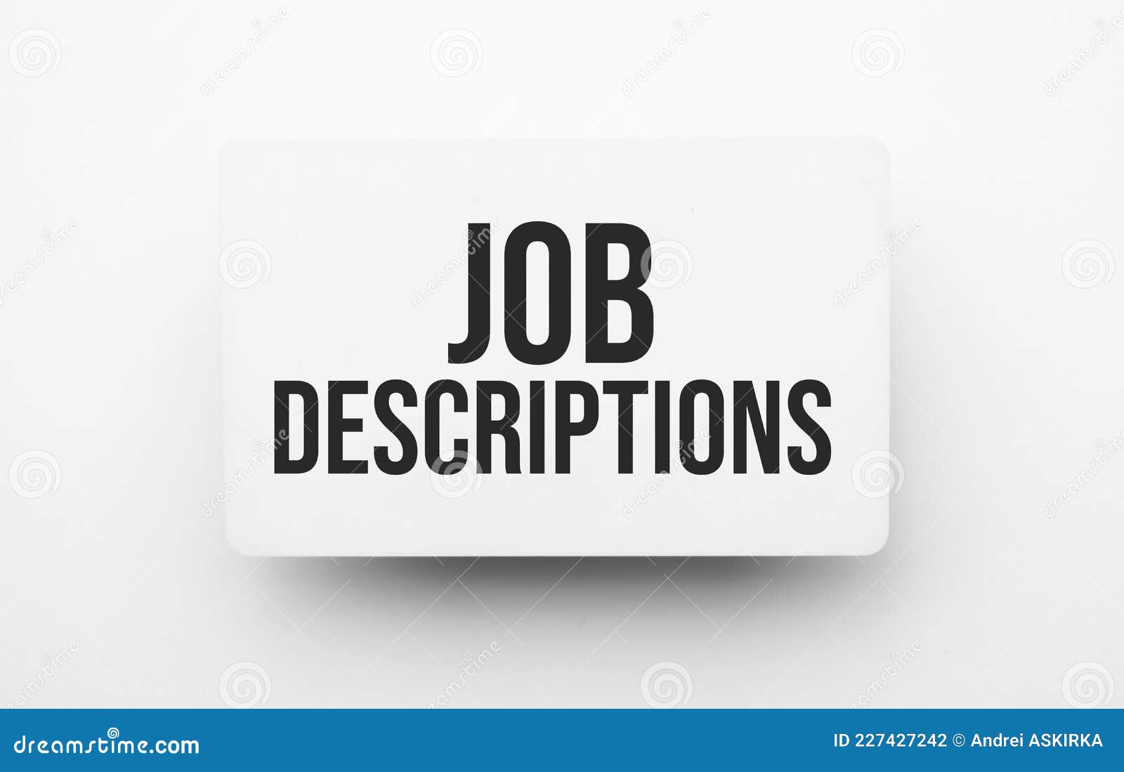 Job Descriptions Sign on Notepad on the White Backgound Stock ...