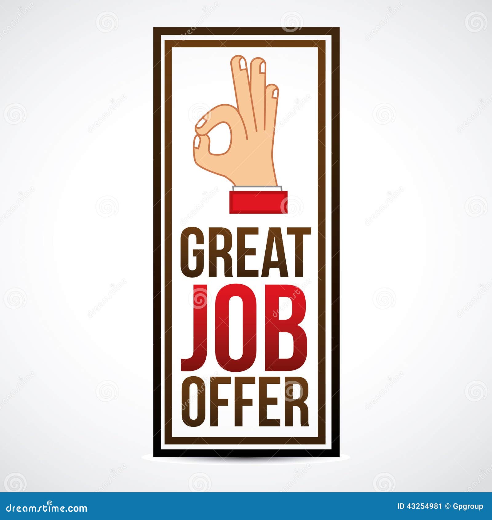 Job design stock vector. Illustration of sign, success - 43254981