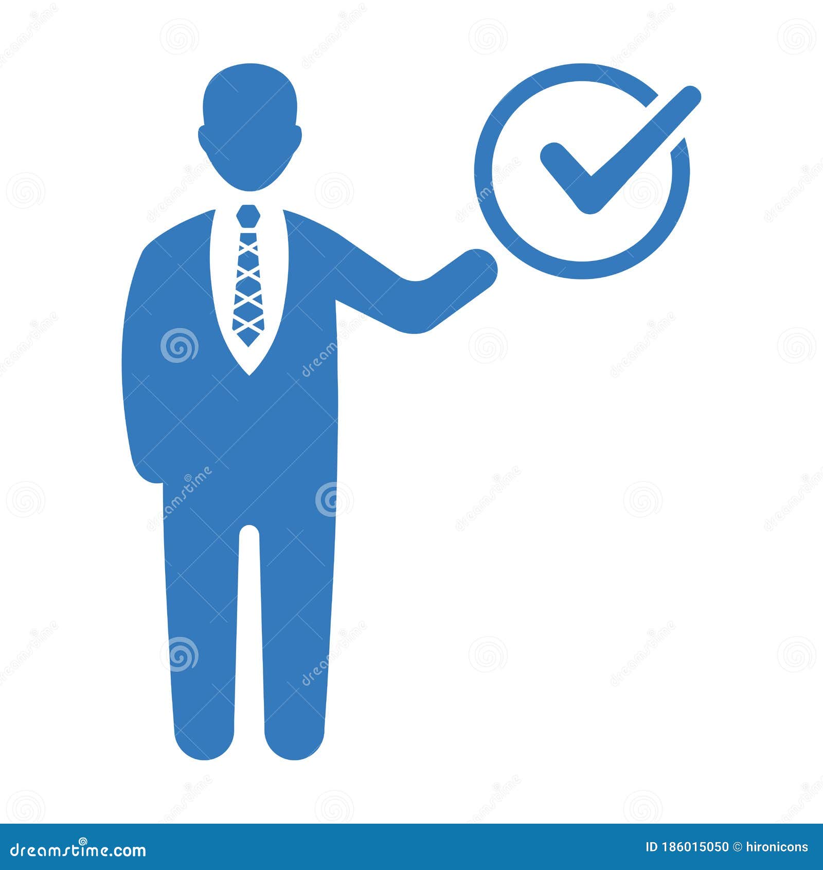 Job Done Blue Icon, Work Completed, Approved Stock Vector ...