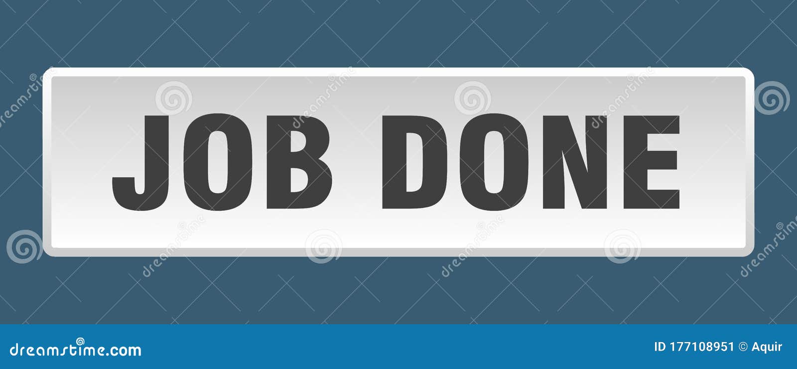 Job Done Button. Job Done Square Isolated Push Button Stock Vector ...