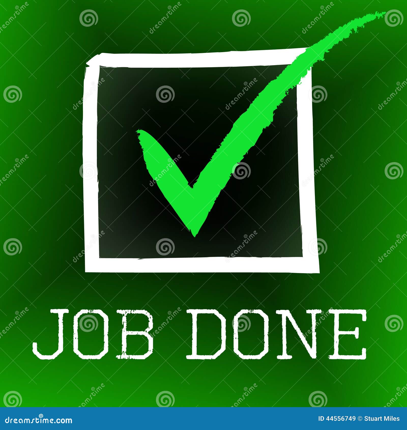 Job Done Means Yes Passed En O.k. Stock Illustratie - Illustration of ...