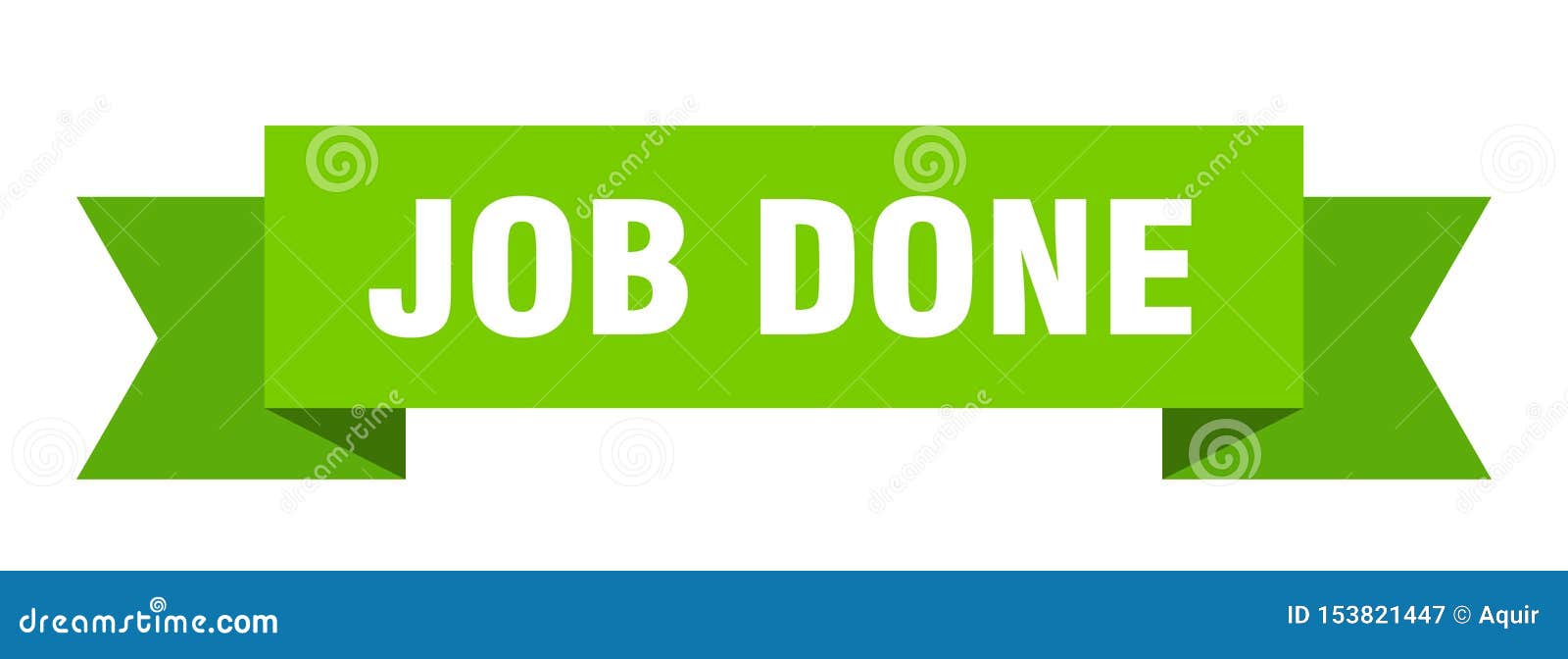 Job done ribbon. stock vector. Illustration of flat - 153821447