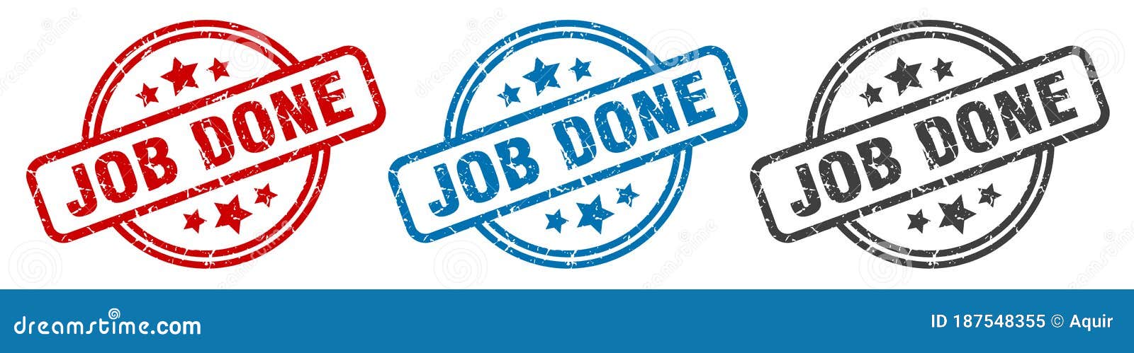 Job Done Stamp. Job Done Round Isolated Sign Stock Vector ...
