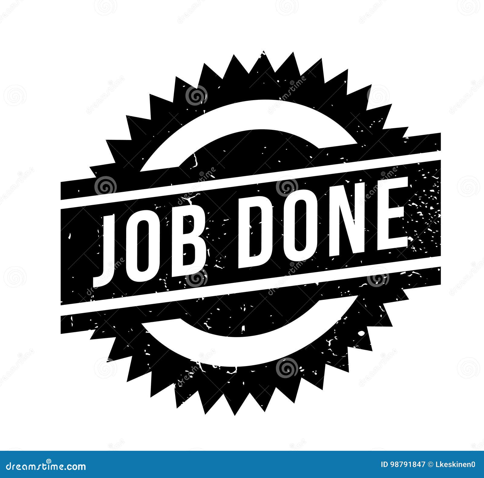 Job Done-Stempel vektor abbildung. Illustration von kasten - 98791847