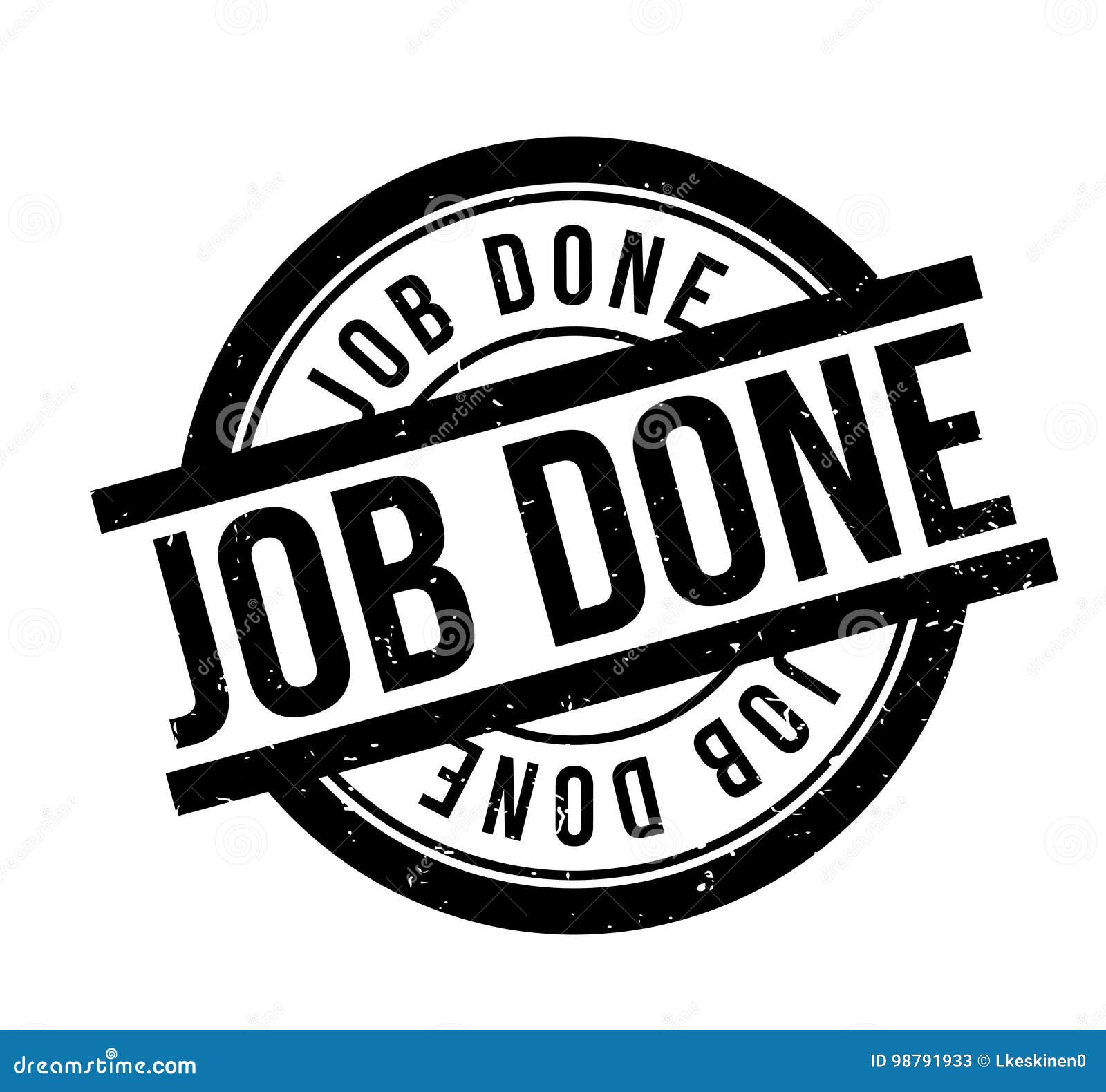 Job Done-Stempel vektor abbildung. Illustration von komplett - 98791933