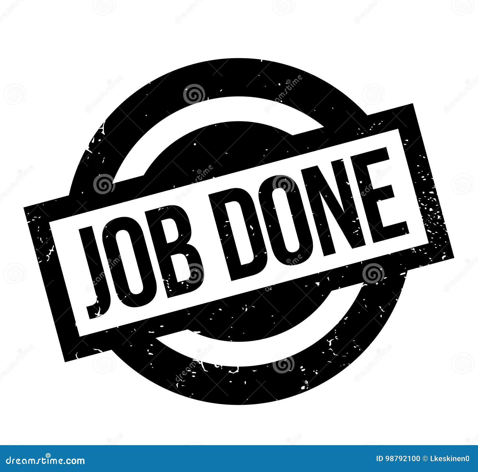 Job Done-Stempel vektor abbildung. Illustration von erfolg - 98792100