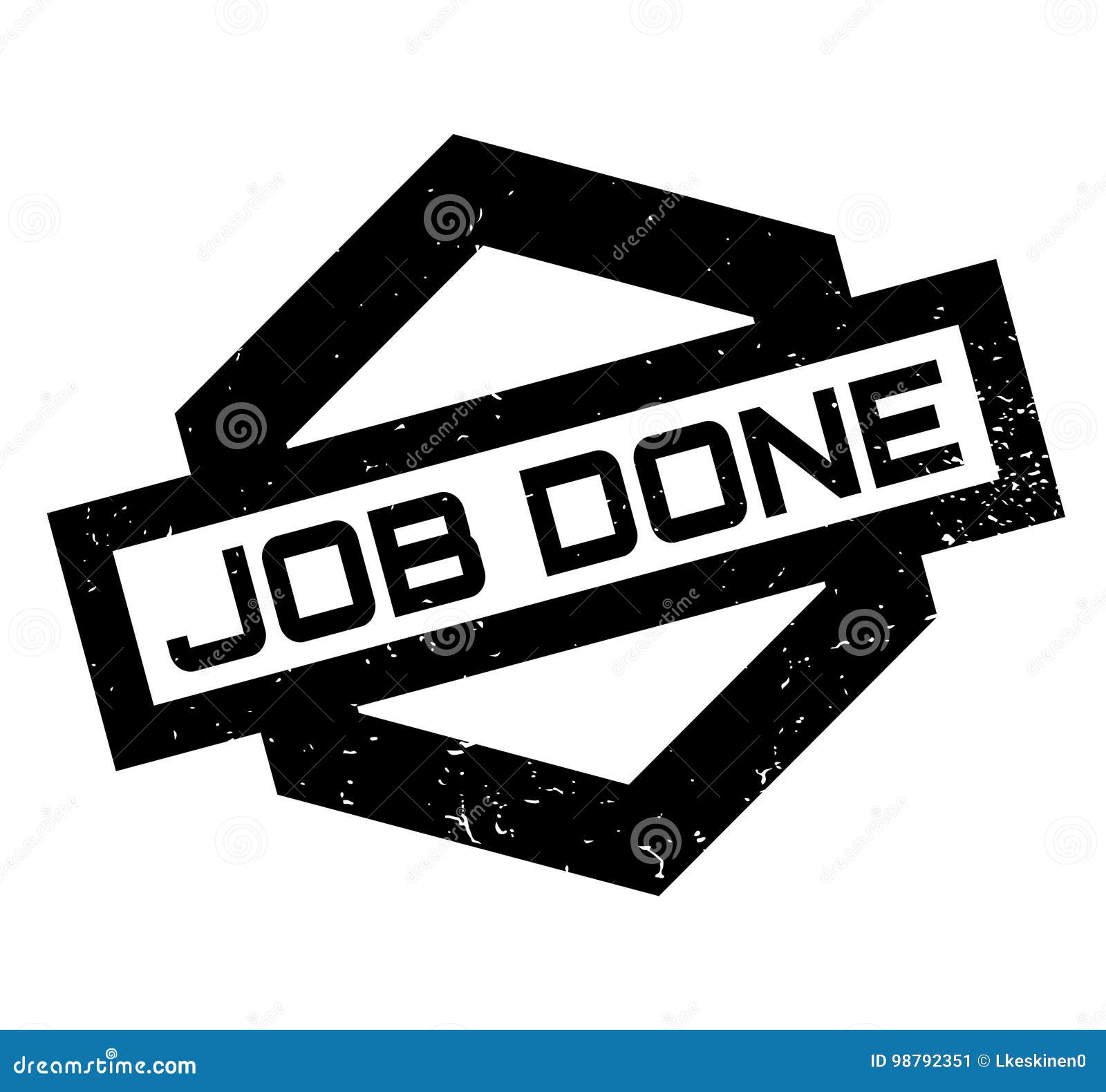 Job Done-Stempel vektor abbildung. Illustration von objektiv - 98792351