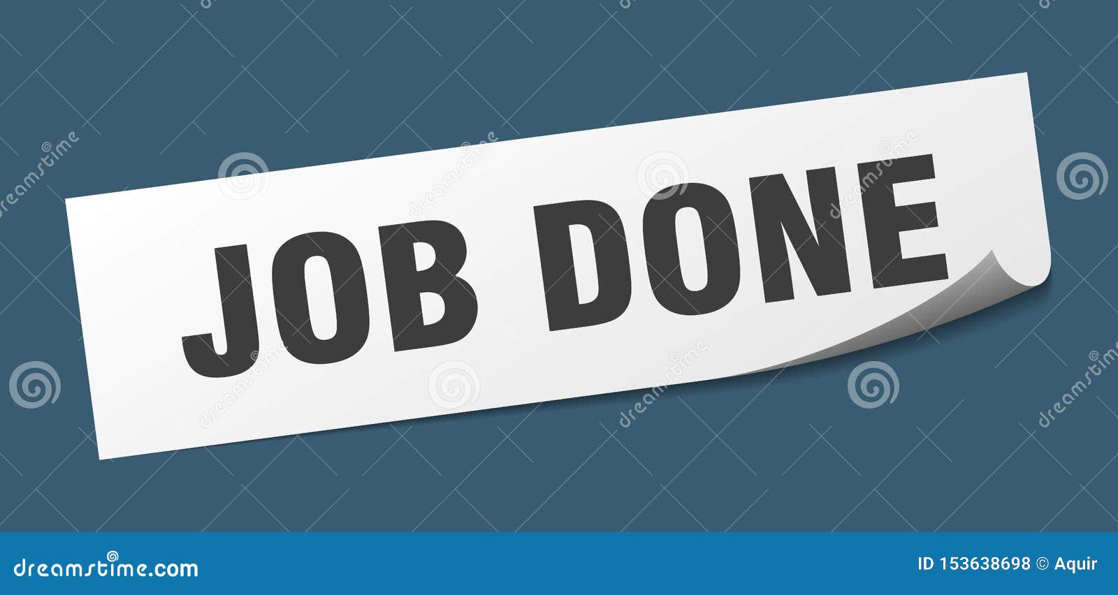 Job done sticker. stock vector. Illustration of vector - 153638698
