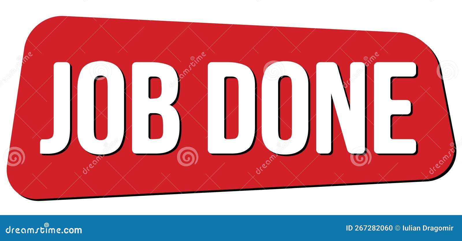 JOB DONE Text on Red Trapeze Stamp Sign Stock Illustration ...