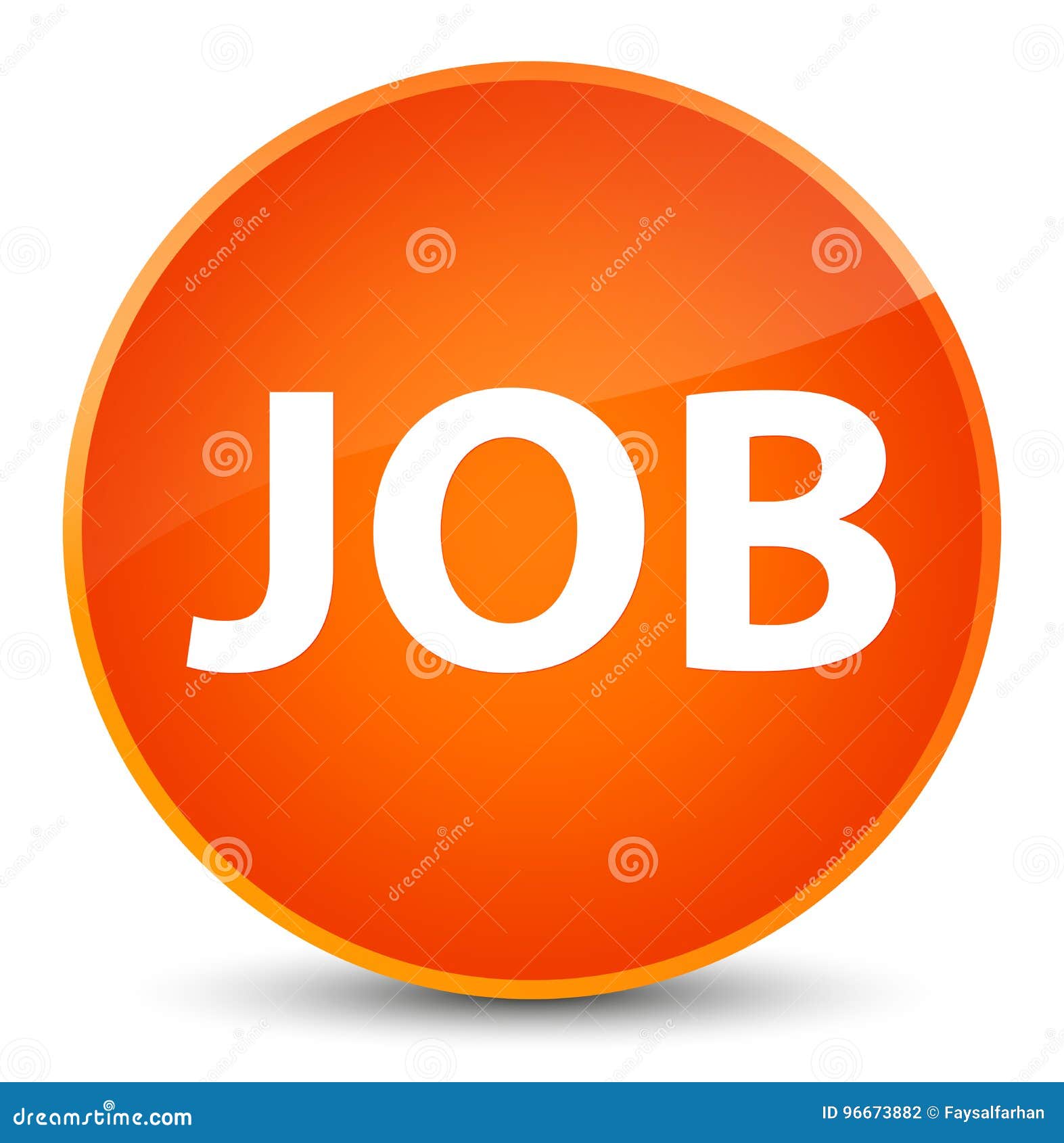 Job Elegant Orange Round Button Stock Illustration - Illustration of ...