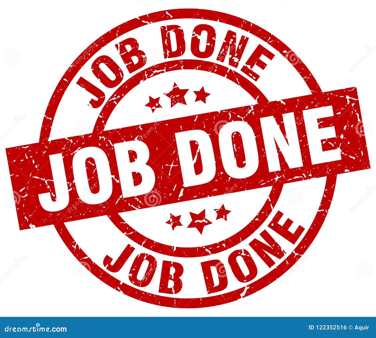 Job erfolgter Stempel vektor abbildung. Illustration von zeichen ...