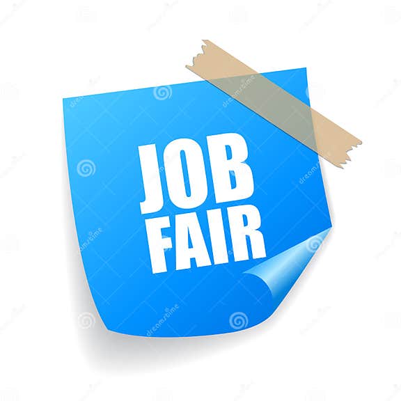 Job fair sticker stock vector. Illustration of notice - 79086763