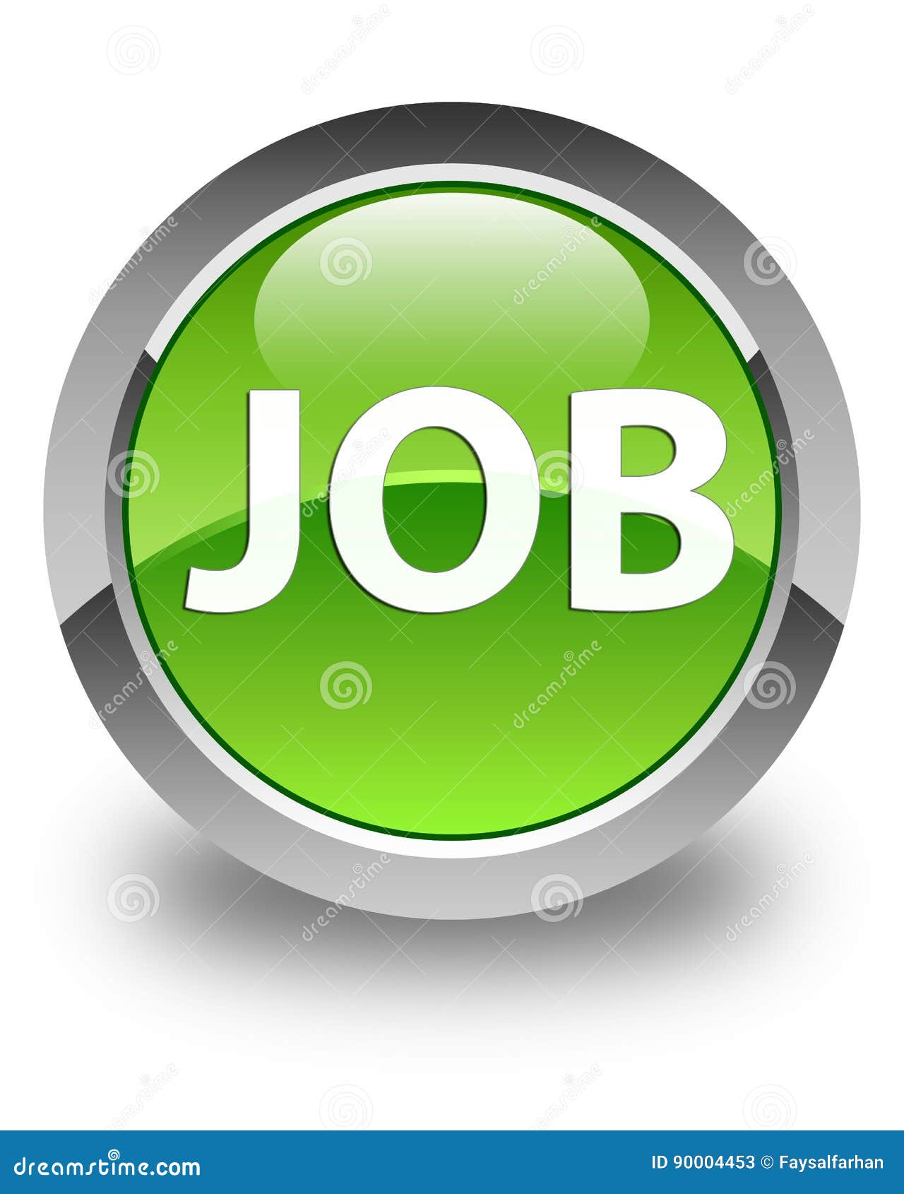 Job Glossy Green Round Button Stock Illustration - Illustration of text ...