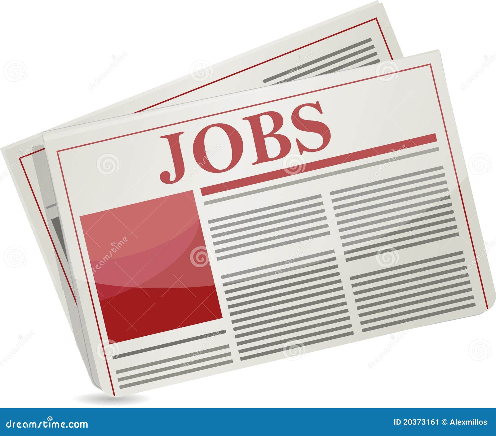 The Job Headline of the Newspaper Stock Illustration - Illustration of ...