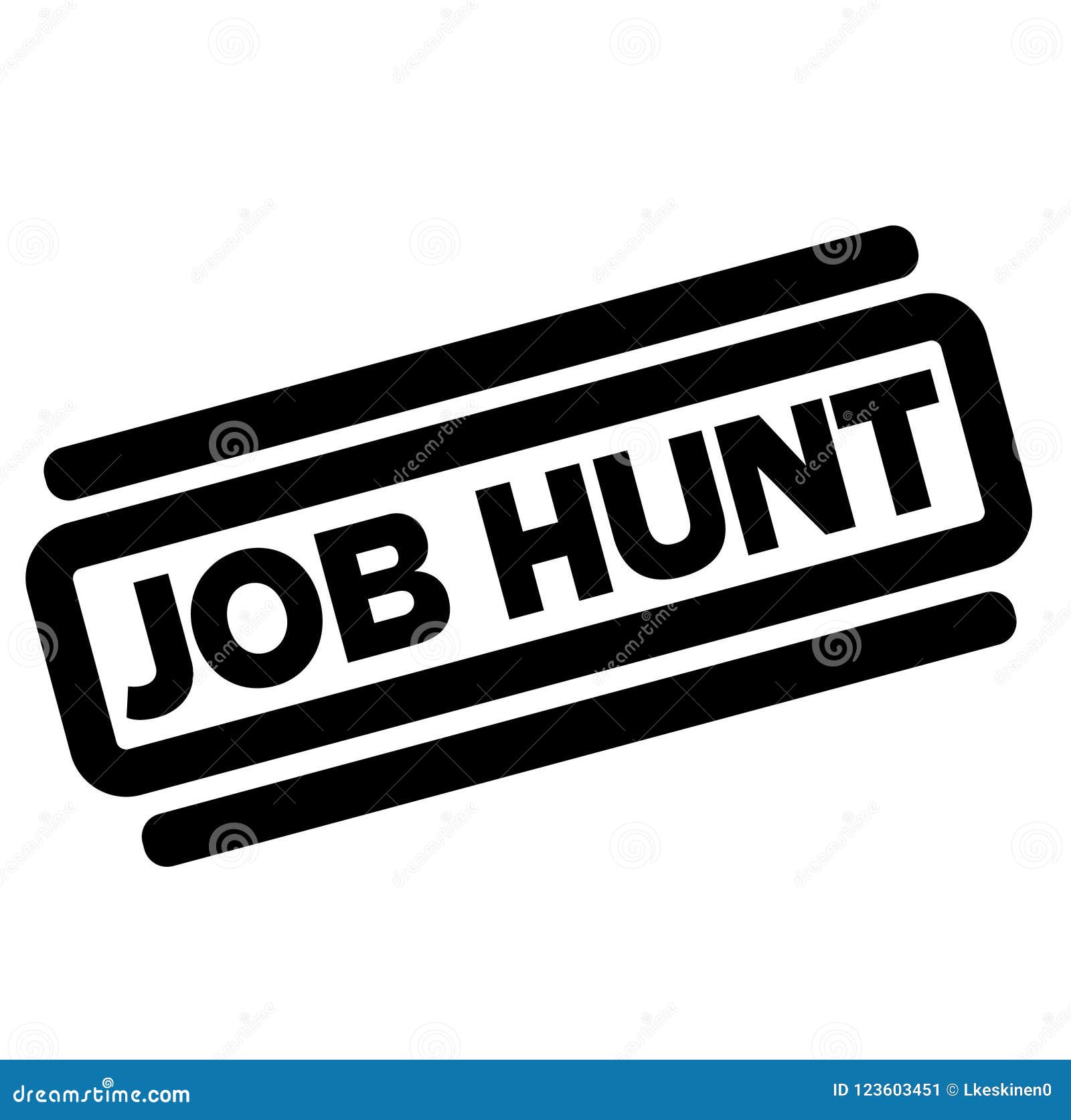 Job hunt black stamp stock vector. Illustration of sporting - 123603451
