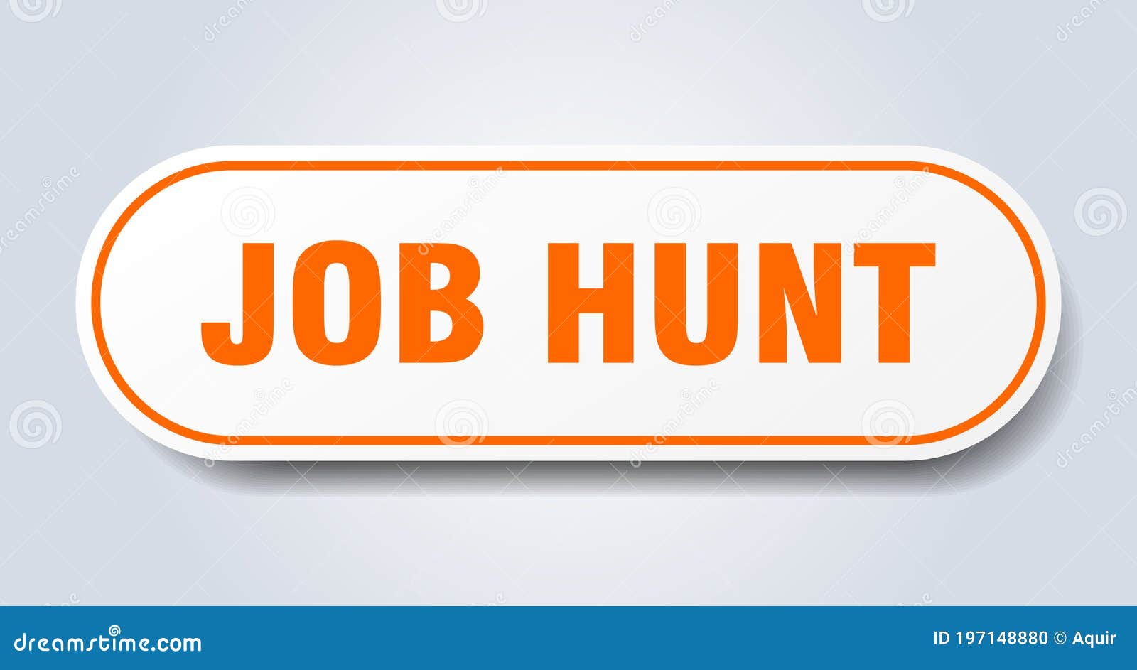 Job hunt sticker. stock vector. Illustration of website - 197148880