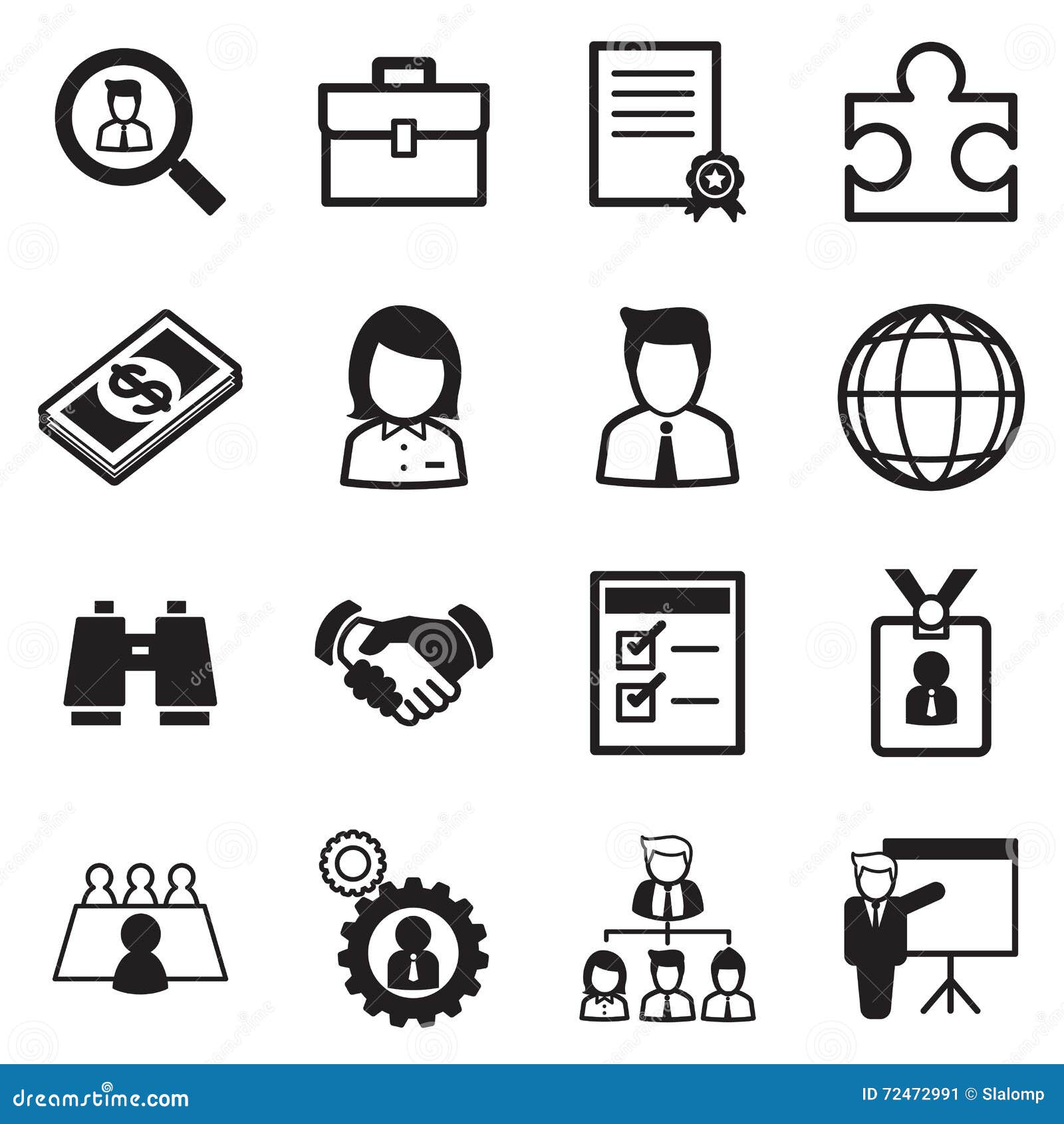 Job icon Set stock vector. Illustration of management - 72472991