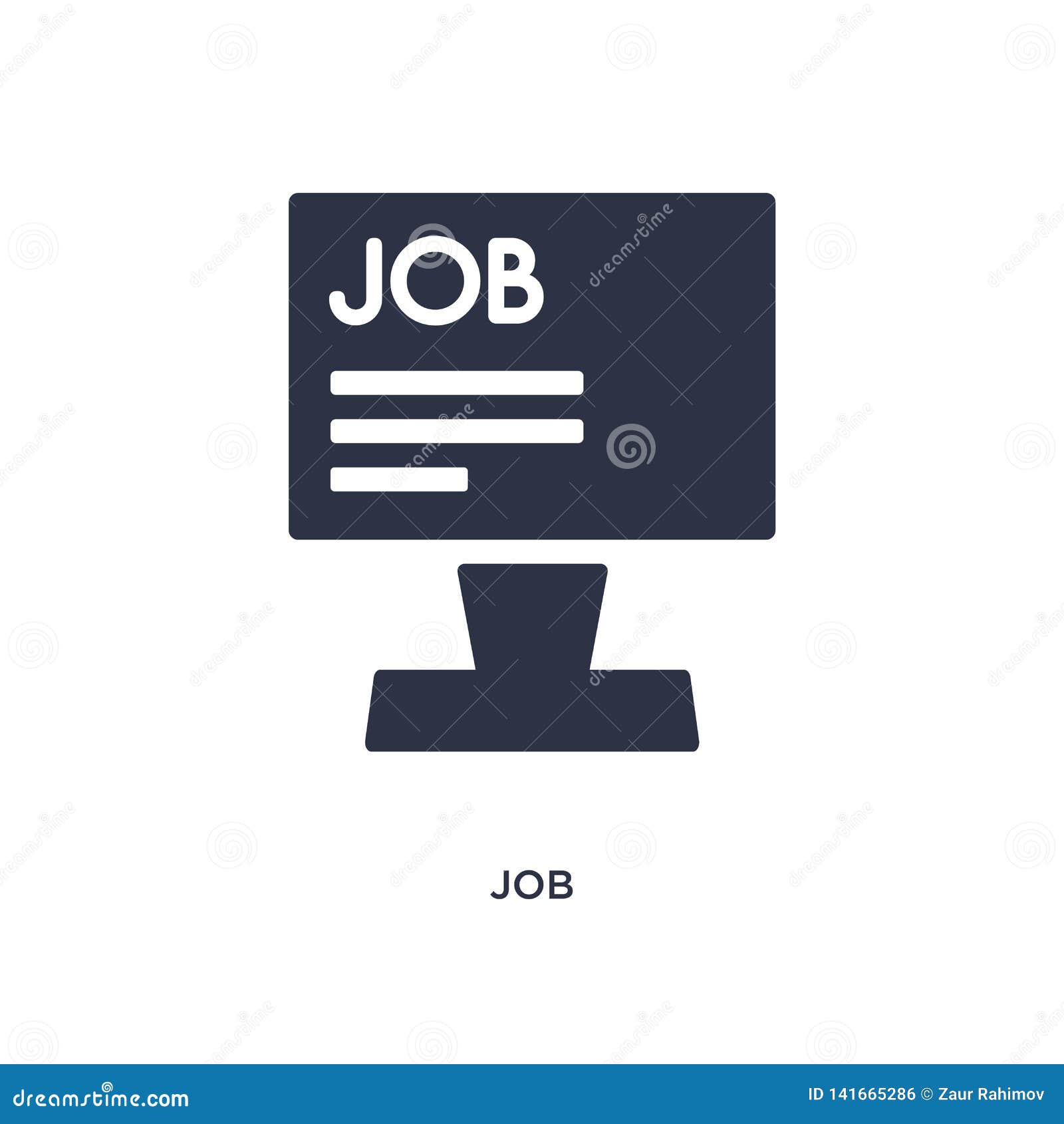 Job Icon on White Background. Simple Element Illustration from Human ...