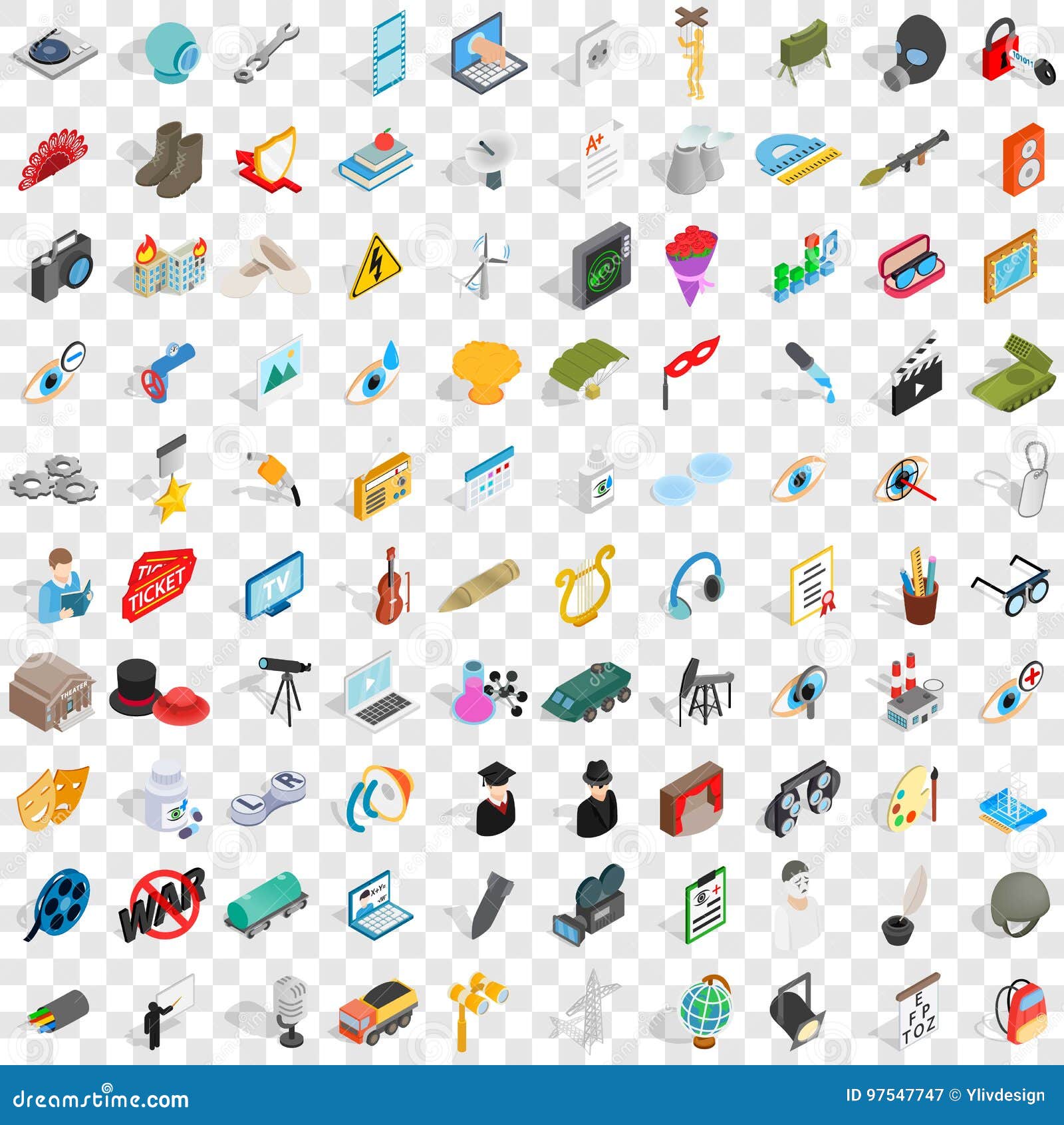 100 Job Icons Set, Isometric 3d Style Stock Vector - Illustration of ...