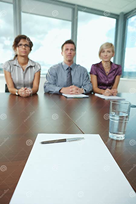 Job interview stock photo. Image of documents, females - 11604454