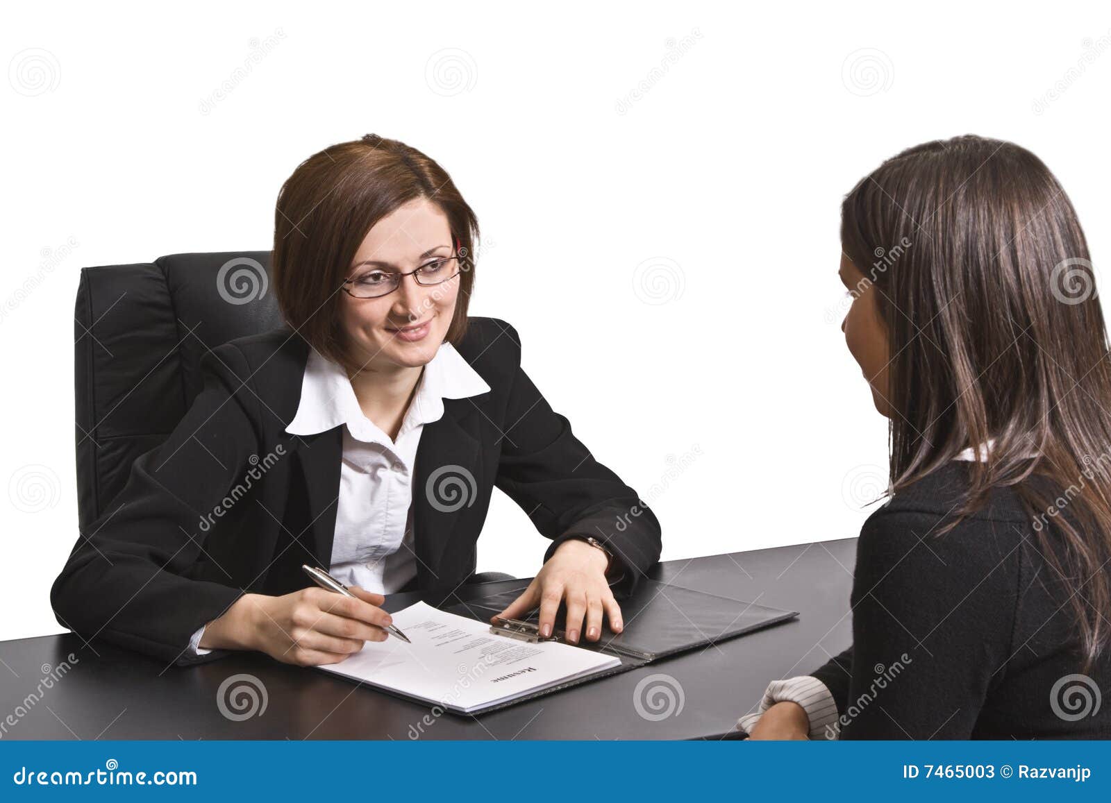 Job interview stock image. Image of businesswoman, clarification - 7465003