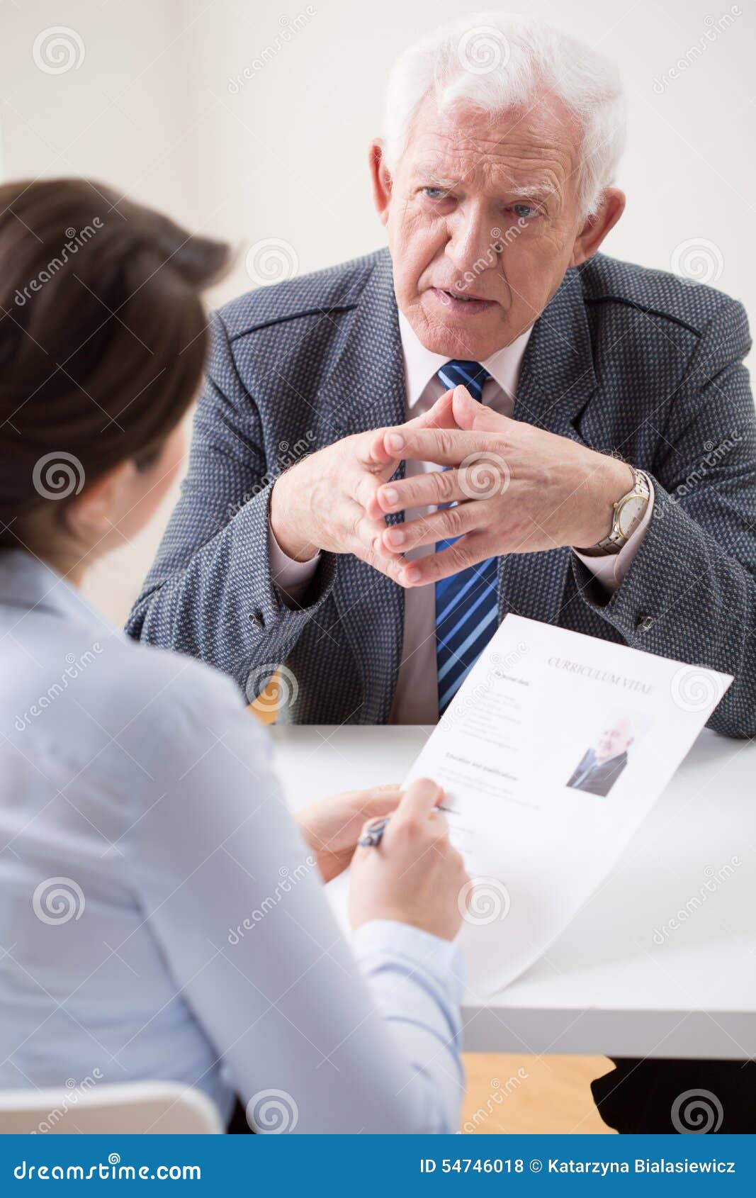 During a job interview stock photo. Image of enrolment - 54746018