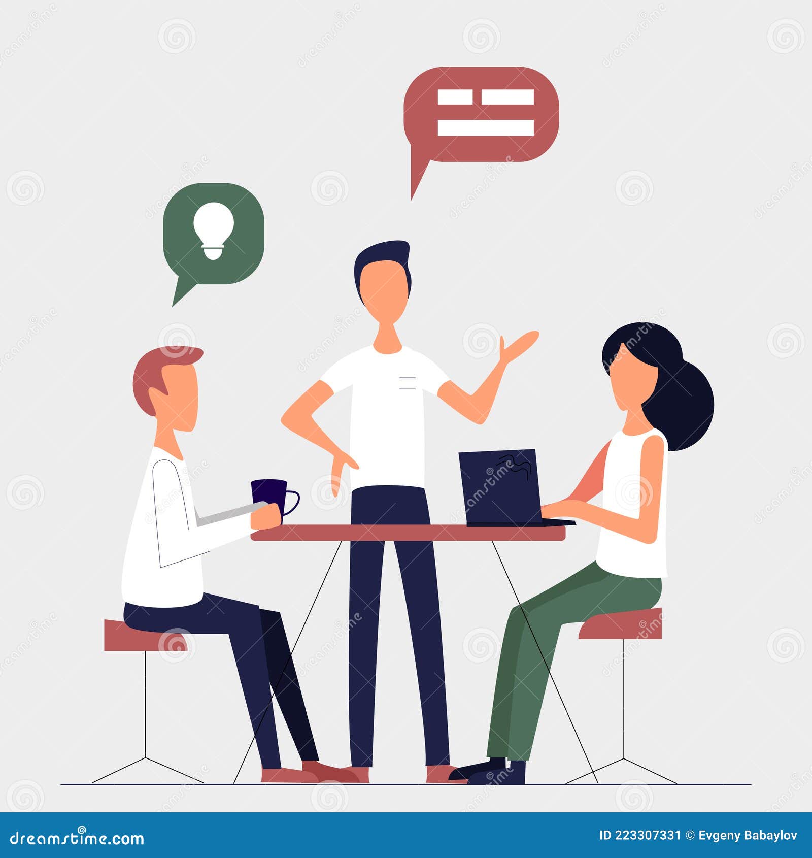 Job Interview, Business Team, Successful Exam - Vector Stock ...