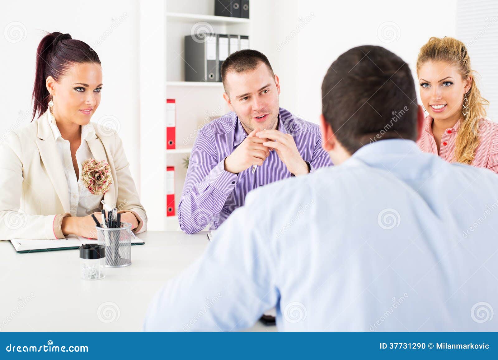 Job interview stock photo. Image of candidate, back, employment - 37731290